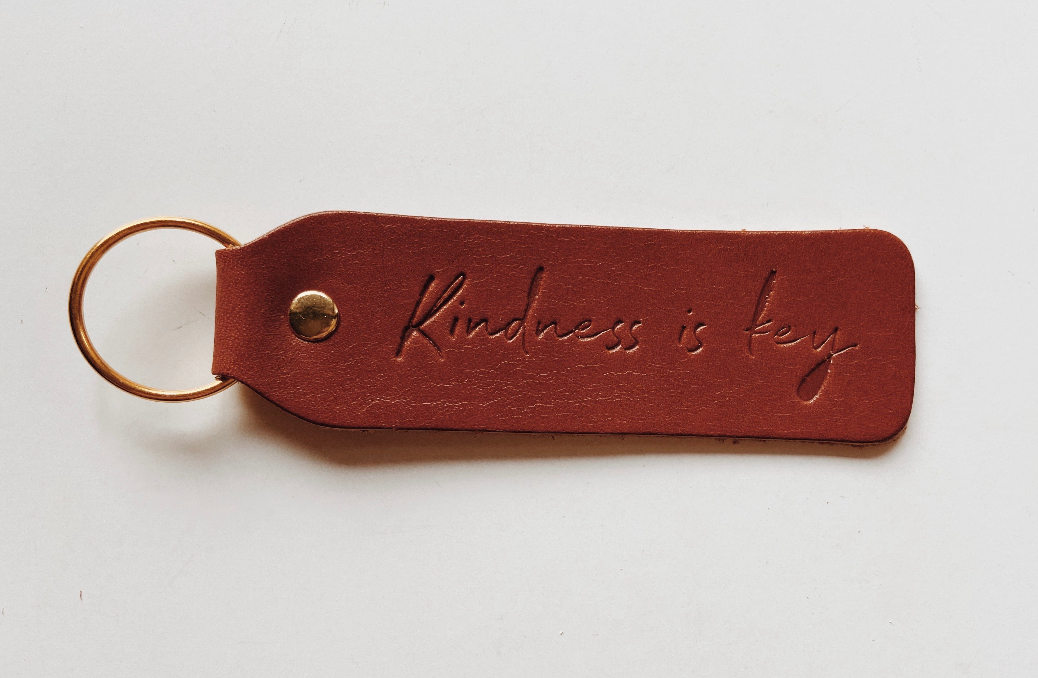 "Kindness is Key" Script Keychain – Twin Sparrow